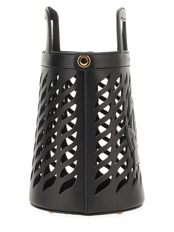 Etro Leather Bucket Bag - Black