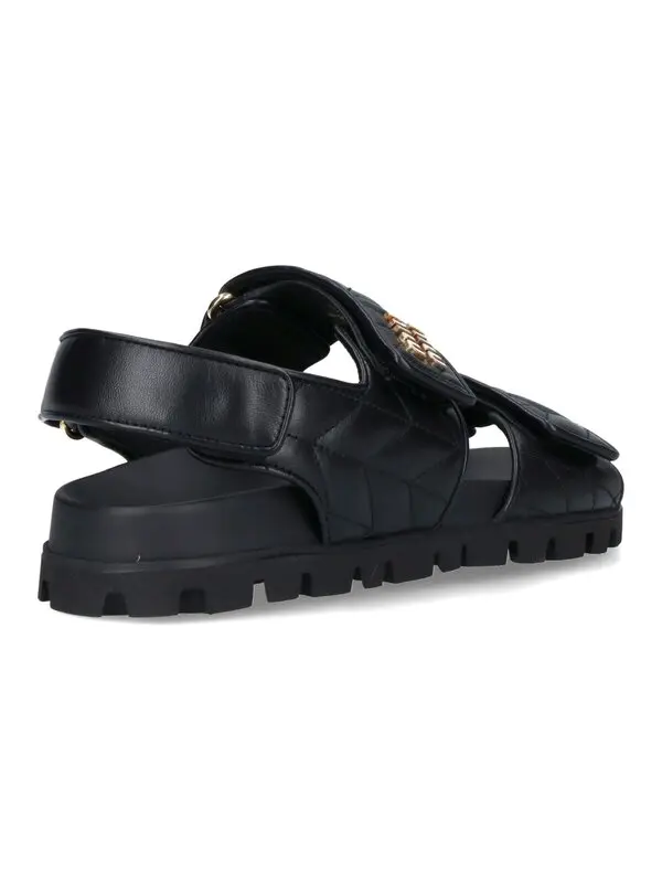 Miu Miu Logo Sandals - Black