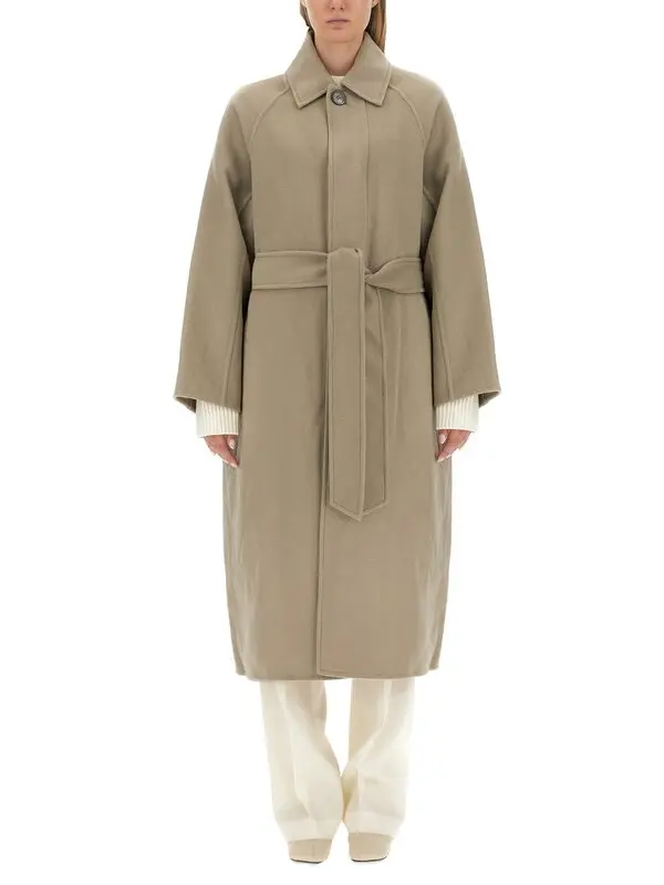 Ami Belted Wool-cashmere Coat
