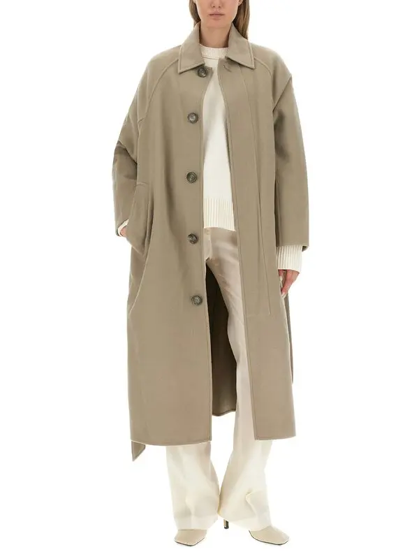 Ami Belted Wool-cashmere Coat