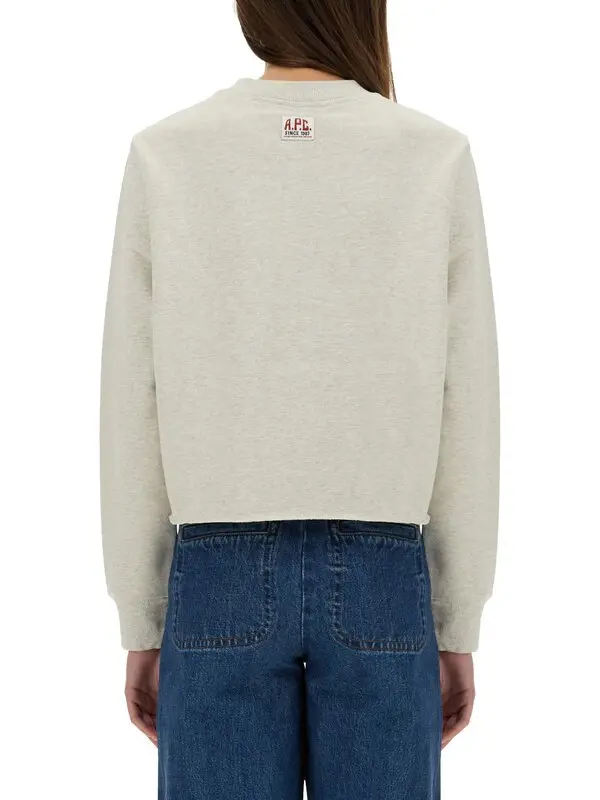 A.p.c. Sweatshirt With Logo - Grey