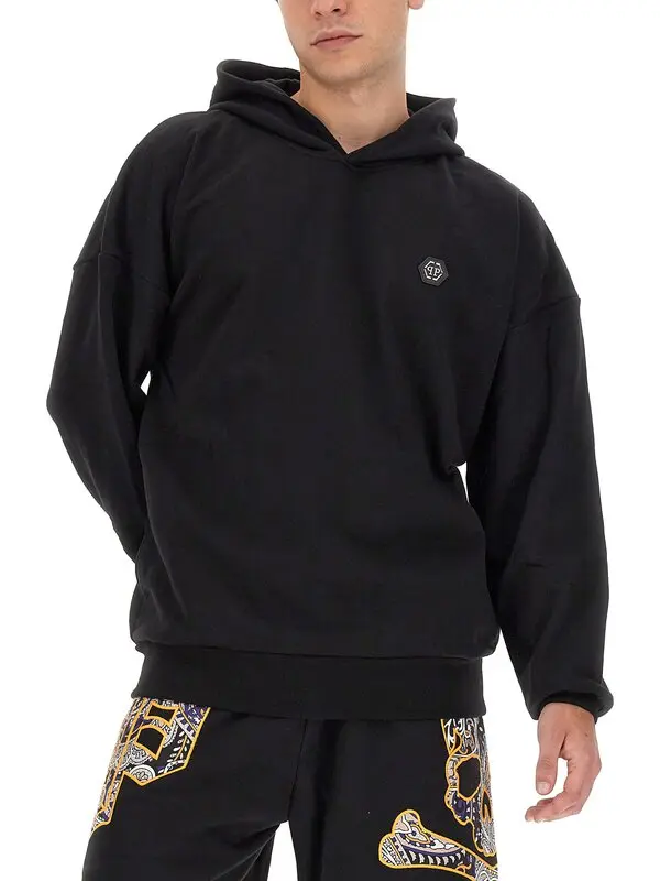 Philipp Plein Oversized Fit Hoodie - Black