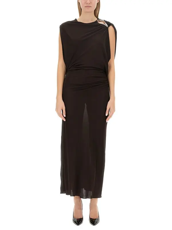 LANVIN Draped Slim Fit Dress