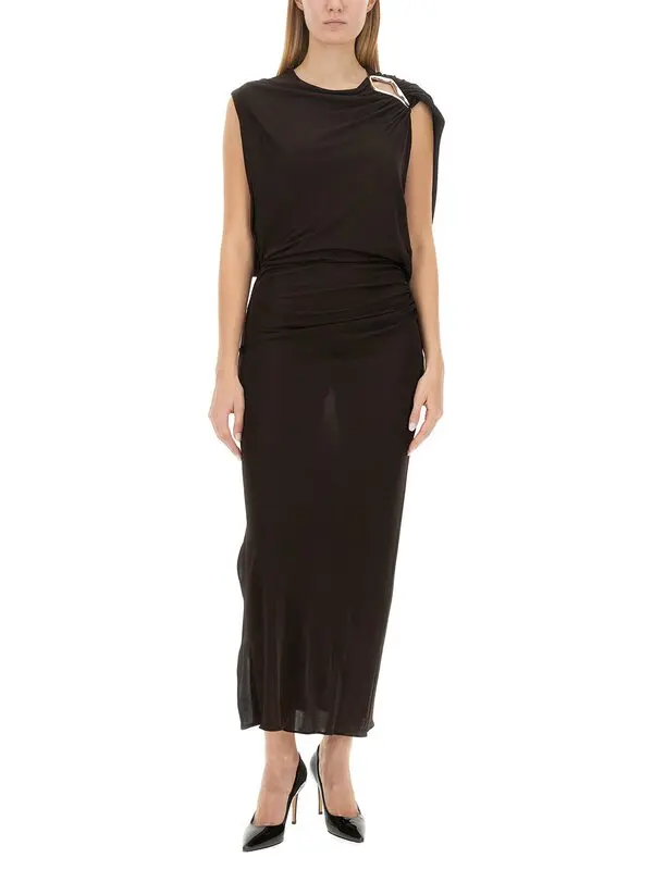 LANVIN Draped Slim Fit Dress