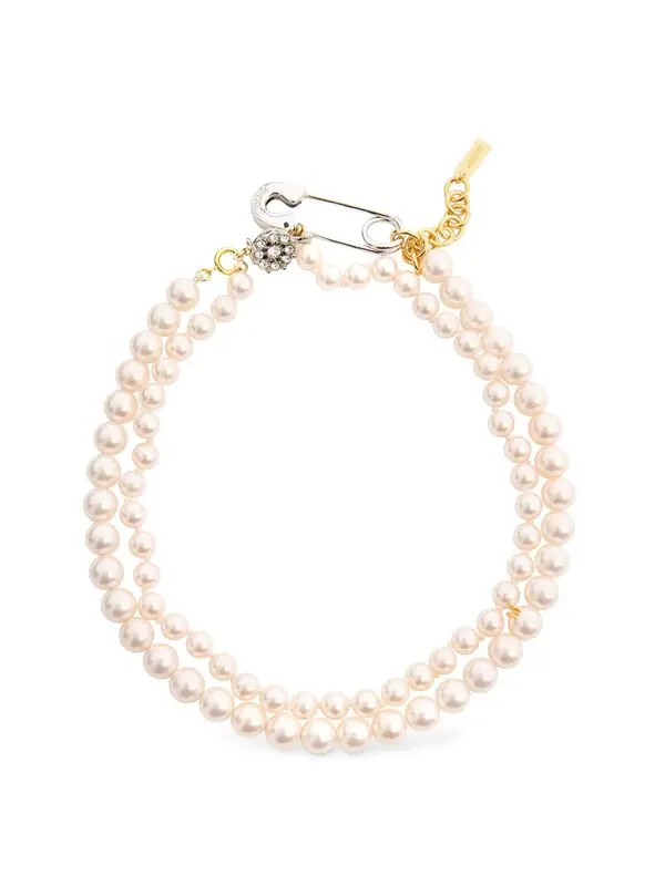 Moschino Pearl Necklace - White