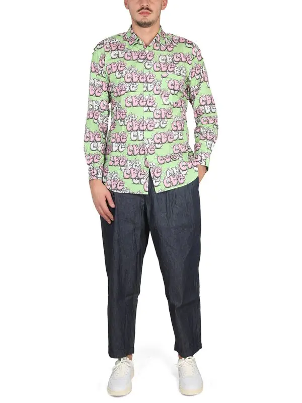 Comme Des Garçons Shirt With Print X Kaws