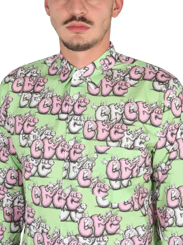 Comme Des Garçons Shirt With Print X Kaws