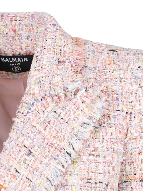 Balmain Textured Tweed Jacket - Multi
