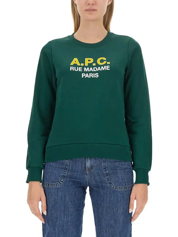 A.p.c. Logo Sweatshirt - Green