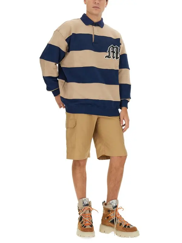 MSGM Striped Logo Sweatshirt