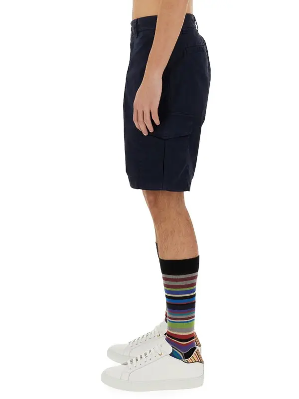 Paul Smith Bermuda Cargo Shorts - Blue