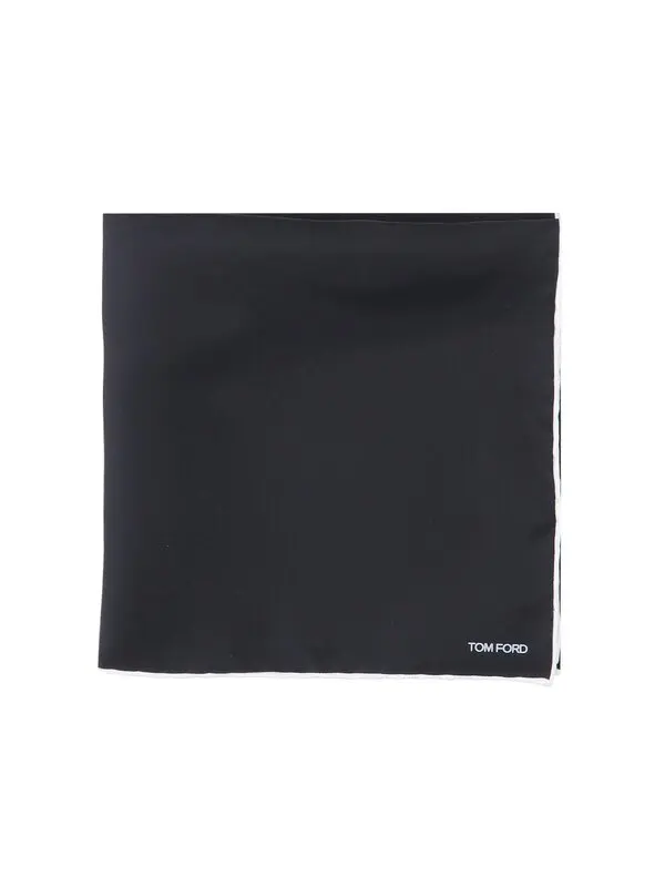 FINAMORE 1925 Cotton Pocket Square - Black