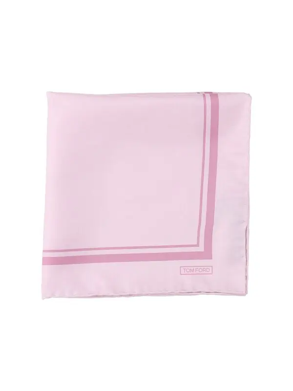 FINAMORE 1925 Cotton Pocket Square - Pink