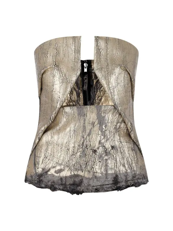 Rick Owens Kunst Bustier Top - Gold