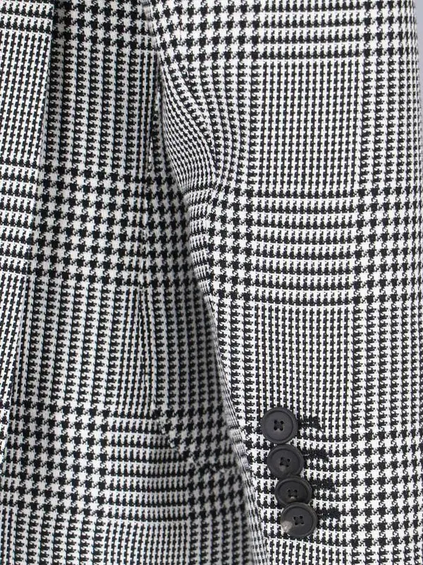 Tagliatore Single-breasted Houndstooth Blazer - White