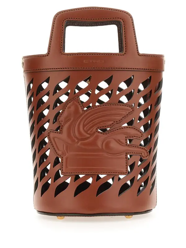 Etro Coffer Bag With Logo - Buff