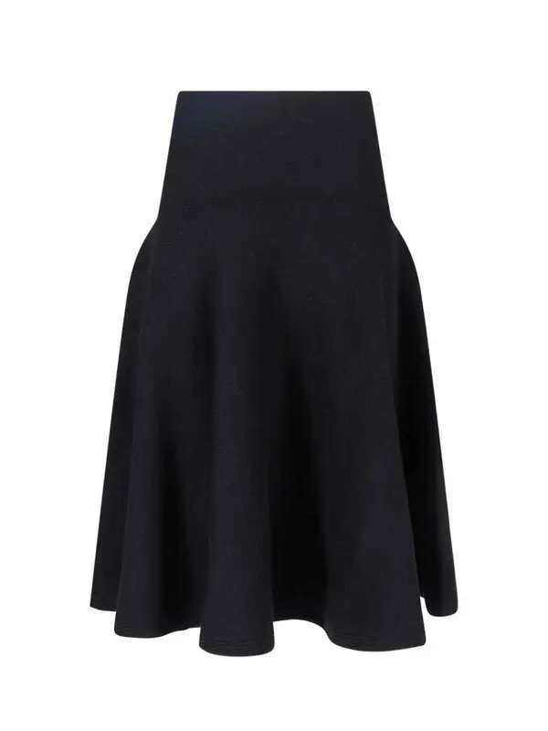 Alaïa Cashmere Midi Skirt - Black
