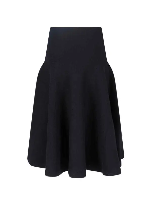 Alaïa Cashmere Midi Skirt - Black
