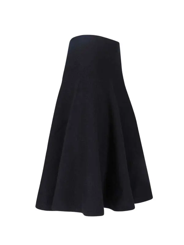 Alaïa Cashmere Midi Skirt - Black