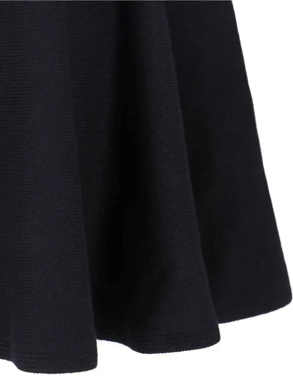 Alaïa Cashmere Midi Skirt - Black