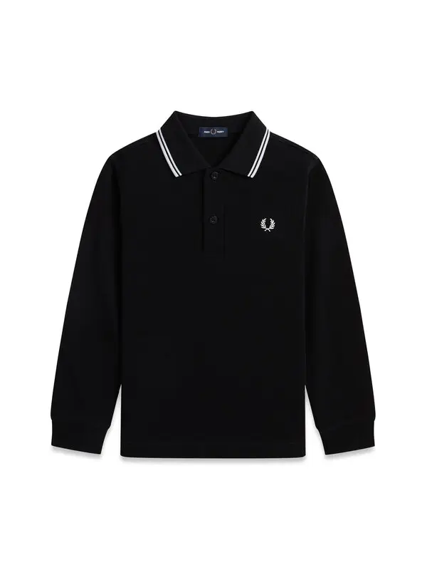 Fred Perry Twin Tipped Long Sleeve Polo Shirt
