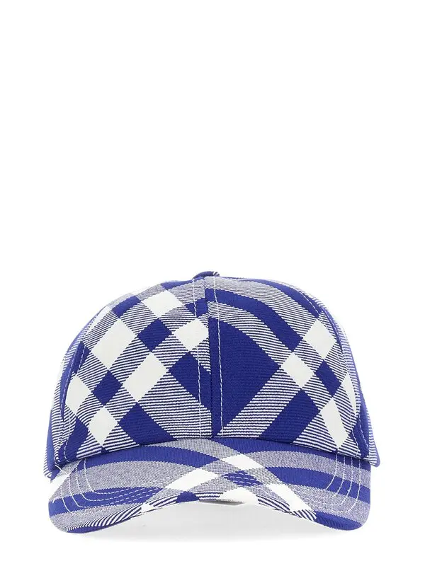 Burberry Tartan Baseball Cap - Purple