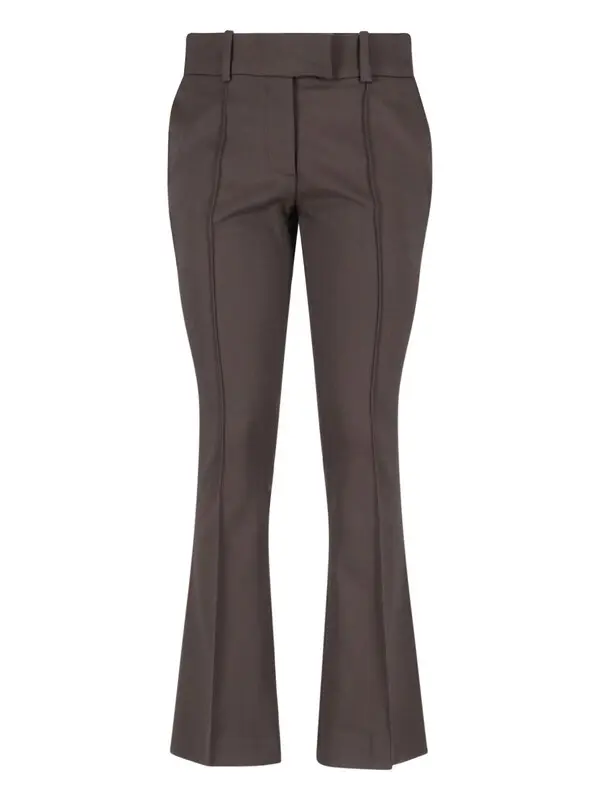 Marni Virgin Wool Bootcut Trousers - Brown