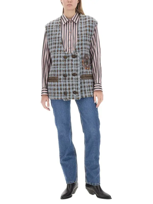 Etro Houndstooth Vest - Multicolour
