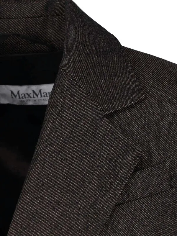 Giorgio Armani Single-breasted Virgin Wool Blazer - Brown