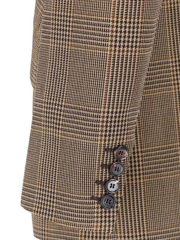 Tagliatore Single-breasted Virgin Wool Blazer - Brown