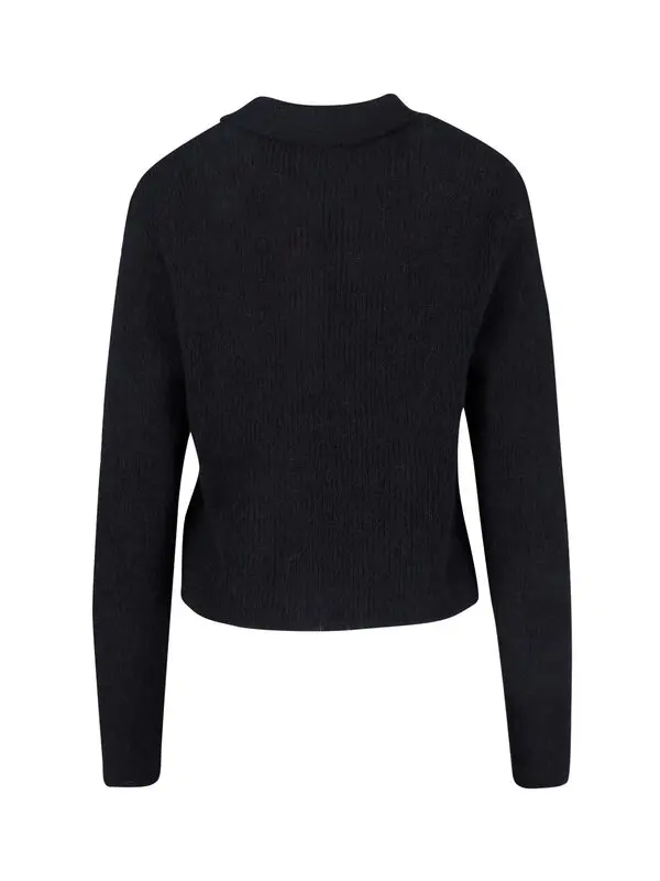Our Legacy Mazzy" Crop Knit Cardigan - Black