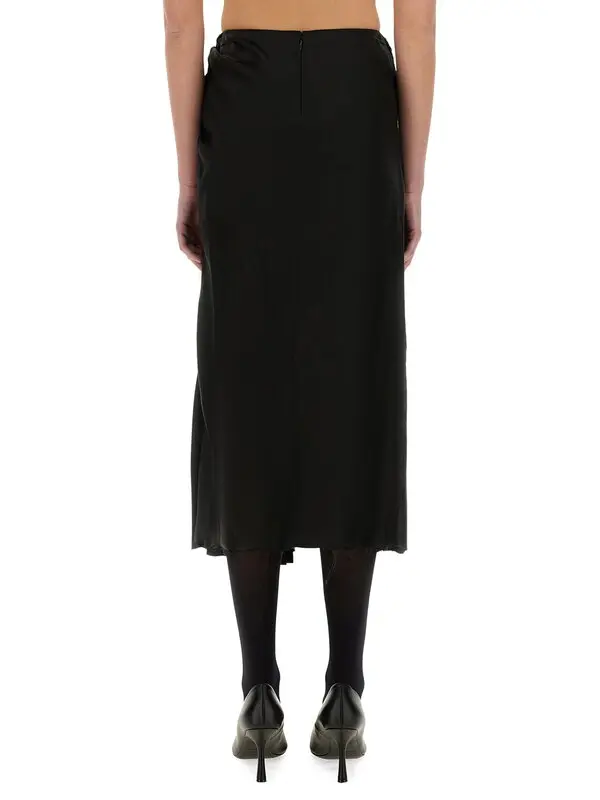 Balenciaga Draped Midi Skirt