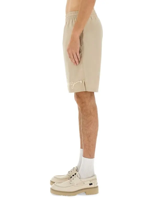 Burberry Logo Shorts - Beige