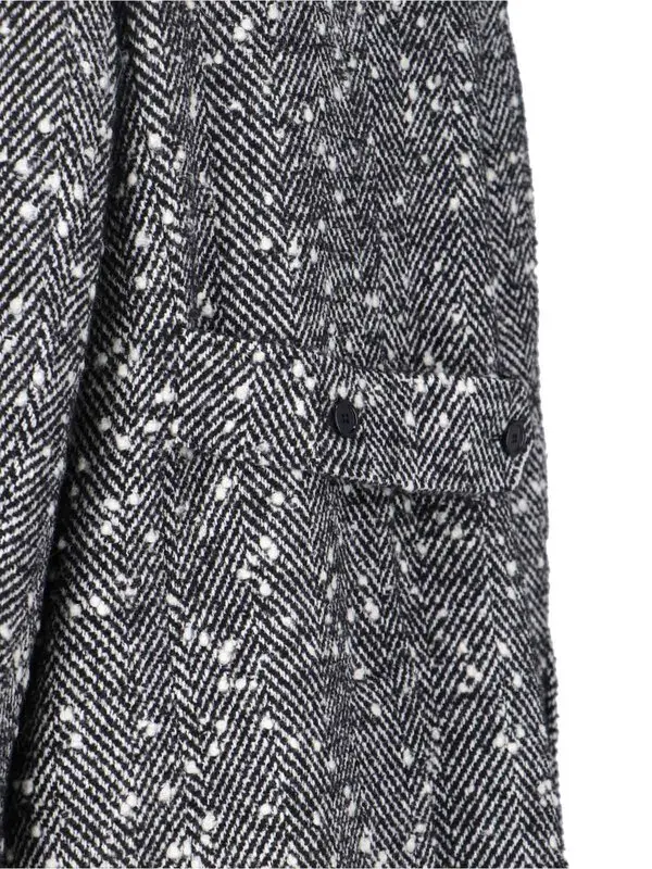 Dolce & Gabbana Double-breasted Virgin Wool-blend Coat - Black