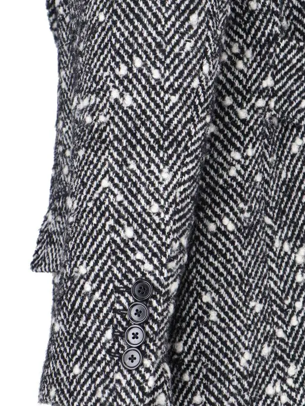 Dolce & Gabbana Double-breasted Virgin Wool-blend Coat - Black