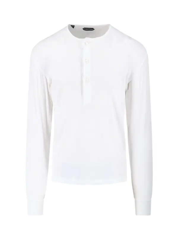 TOM FORD Henley' T-shirt - White