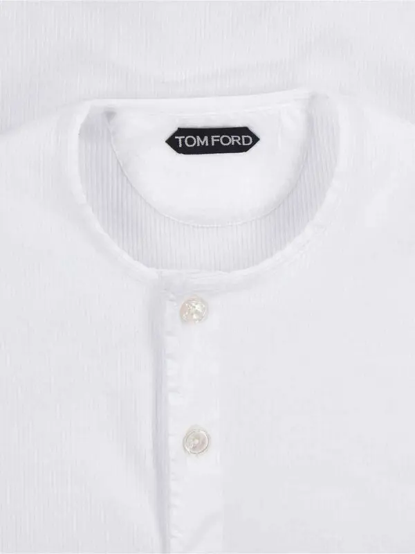 TOM FORD Henley' T-shirt - White