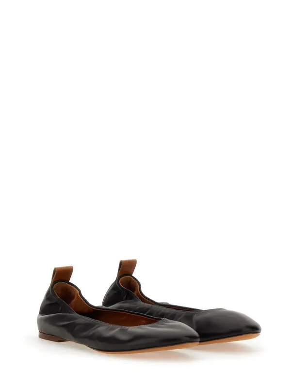 LANVIN Leather Ballerinas - Black