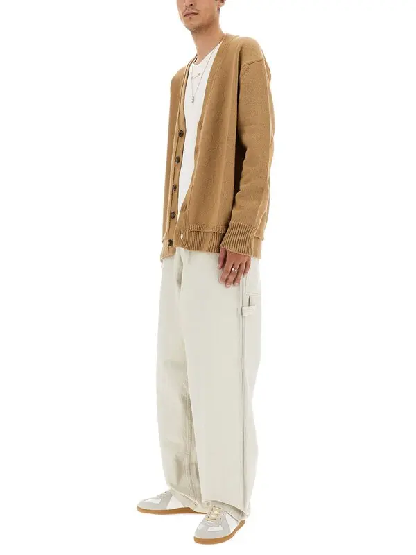 MAISON MARGIELA V-neck Cardigan - Beige