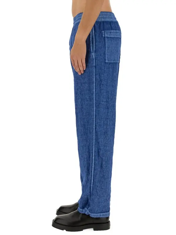 Burberry Linen Trousers - Azure