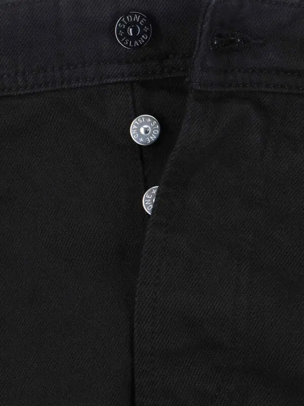 Stone Island Logo Denim Jeans - Black