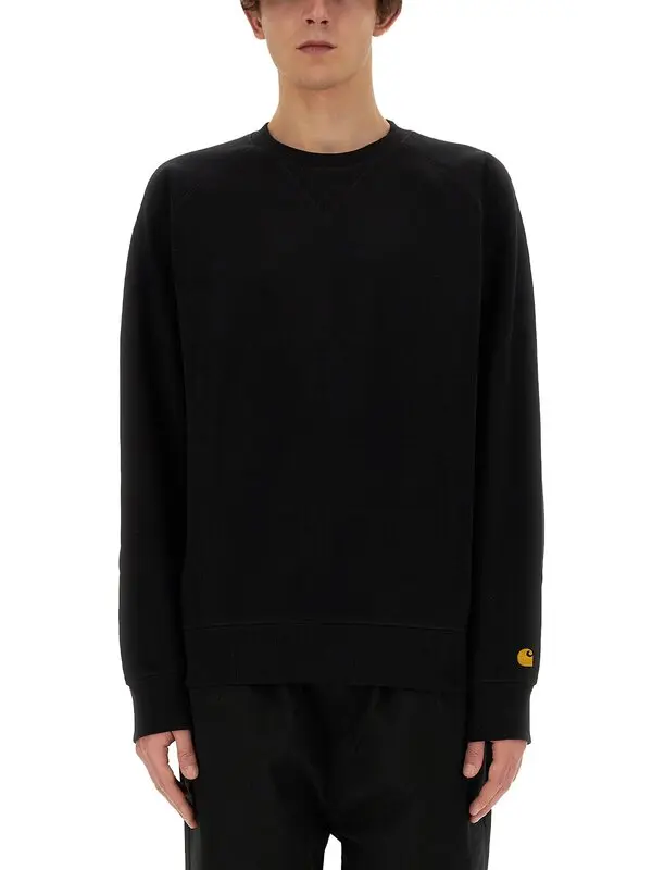 Carhartt Work In Progress Cotton "chase" Sweatshirt - Black