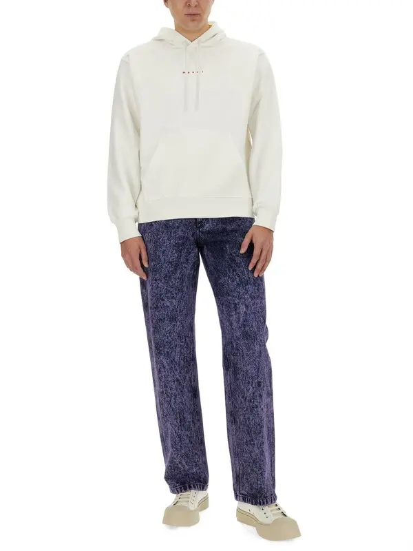 Marni Marbled Effect Straight Leg Jeans