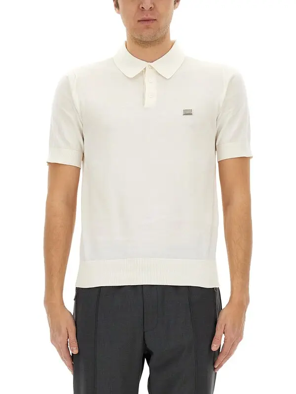 Dolce & Gabbana Polo With Logo - White