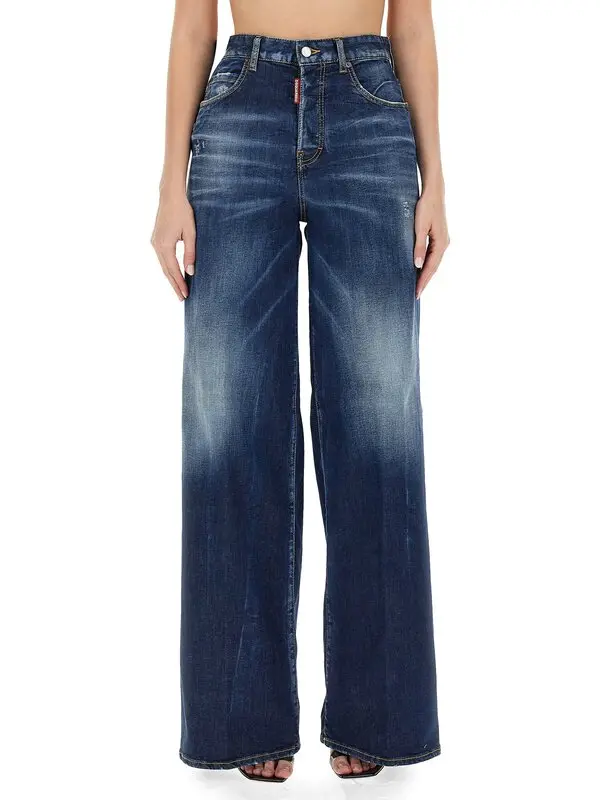 Dsquared2 Traveller Wide Leg Jeans