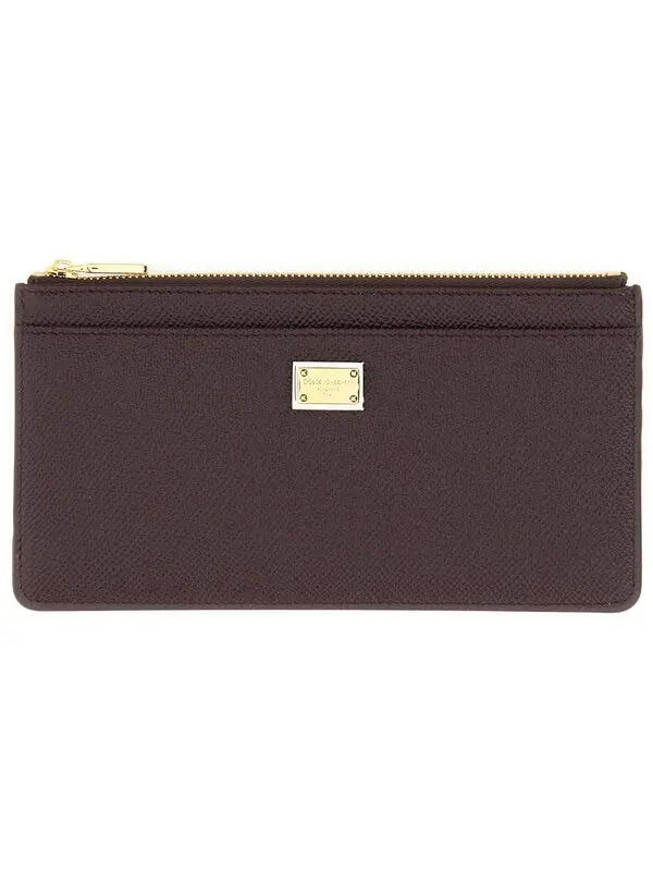 Dolce & Gabbana Large Card Holder "nameplate - Bordeaux