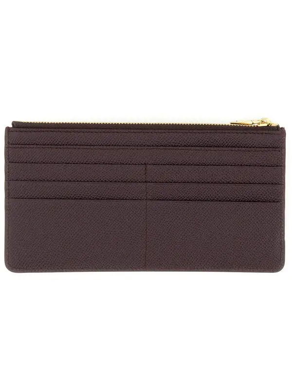 Dolce & Gabbana Large Card Holder "nameplate - Bordeaux