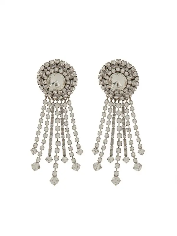 Alessandra Rich Round Clip-on Earrings - Silver