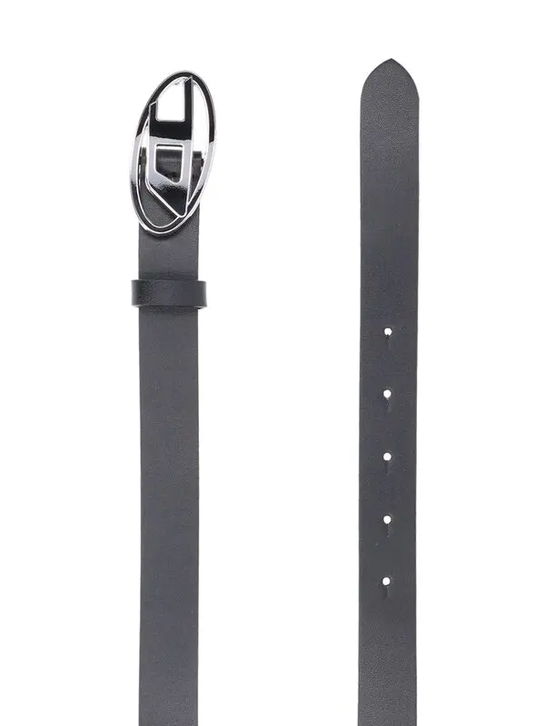 DIESEL B-1dr' Logo Leather Belt
