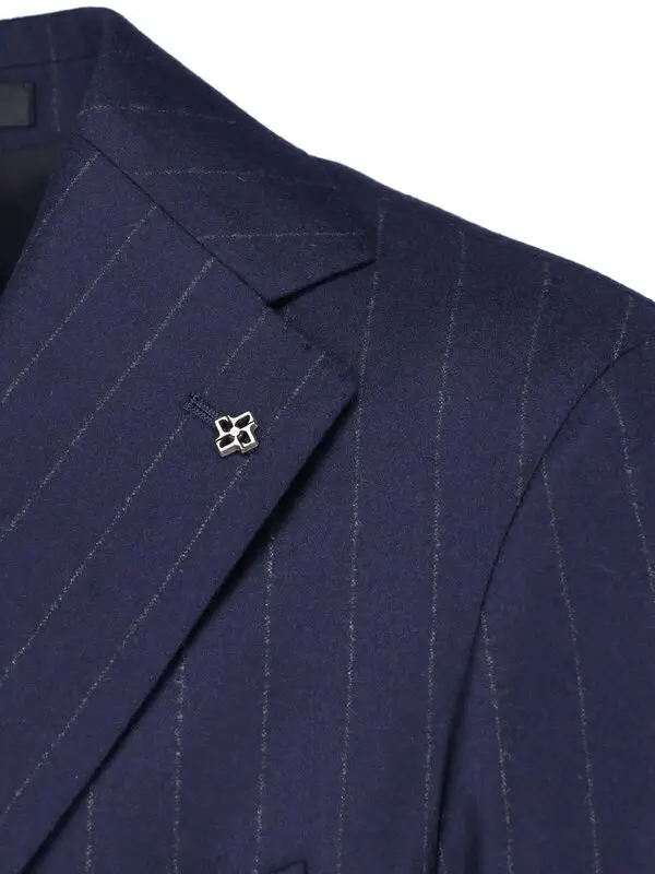 Tagliatore Single-breasted Virgin Wool Suit - Blue